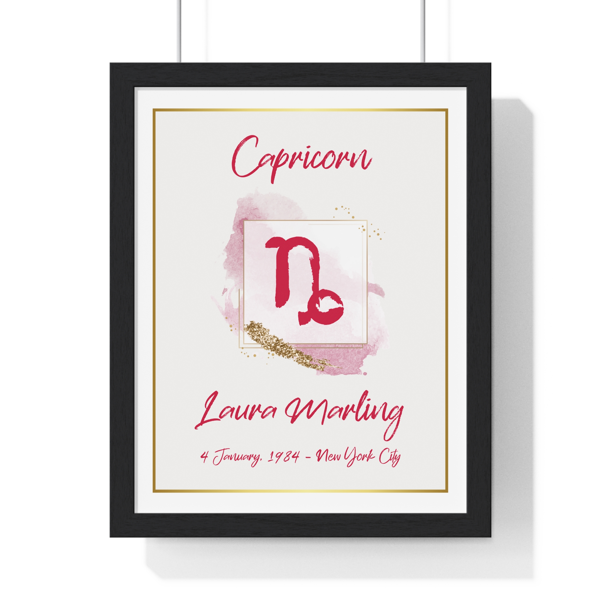 Capricorn Horoscope Poster - Framed - Vesta Collection - 01 - Astrolojique